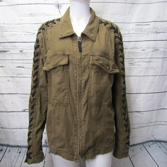 Free People | Jackets & Coats | Free People Olive Cargo Jacket | Poshmark